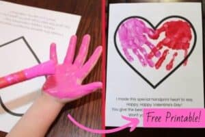 Handprint Heart Valentine Poem For Preschoolers
