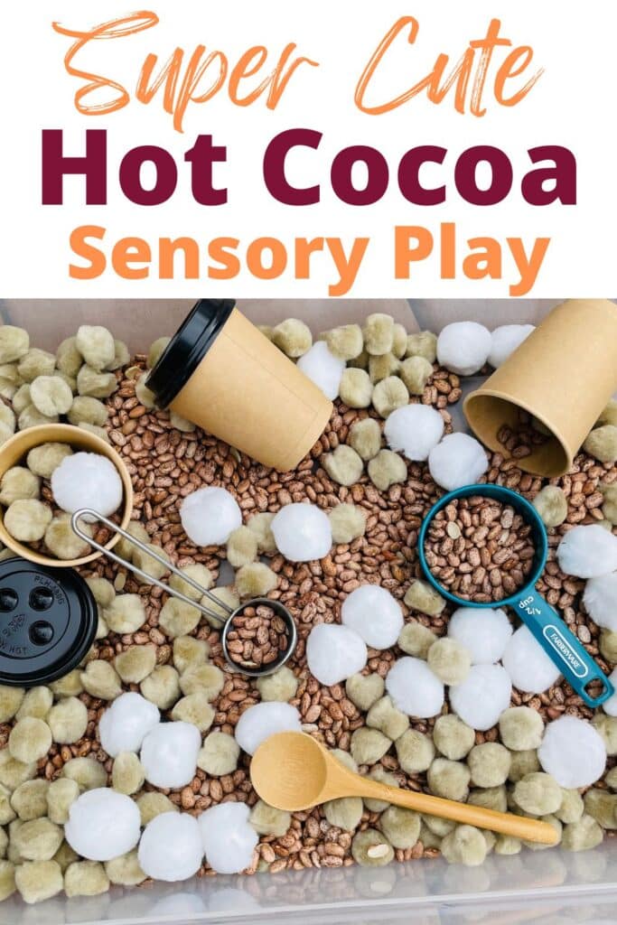 Hot Chocolate Sensory Bin for Preschool - Simply Full of Delight