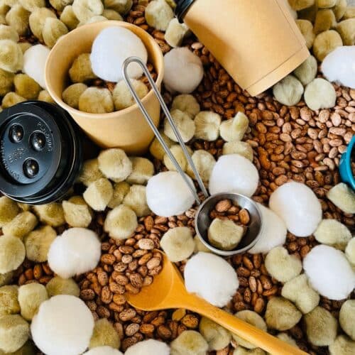 Hot Chocolate Sensory Bin for Preschool - Simply Full of Delight