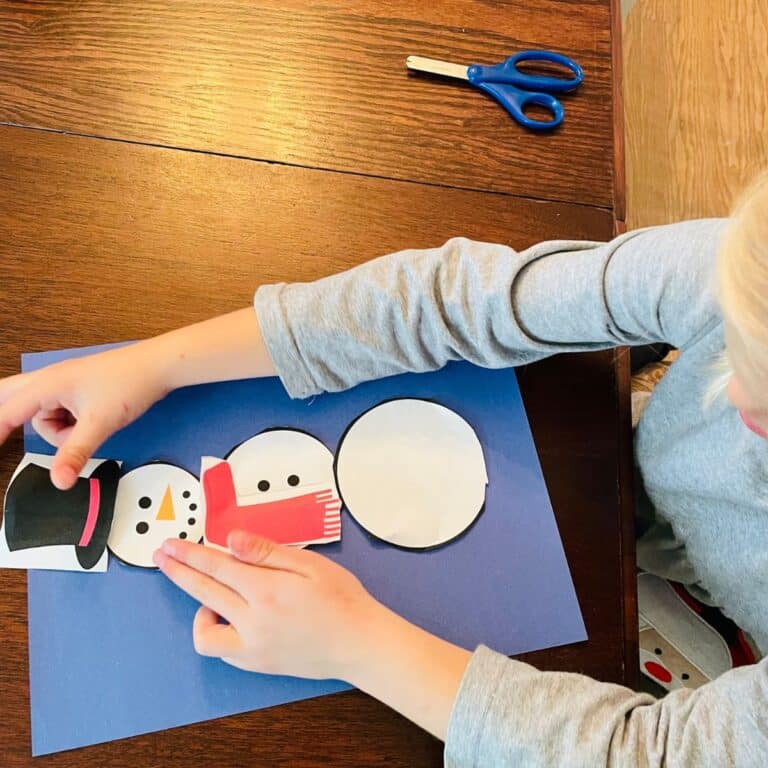 ☃️ Cut Out and Build a Snowman Printable (Free!)