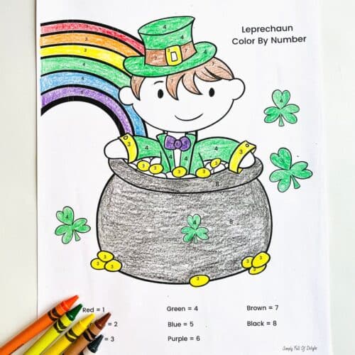 St. Patrick's Day Color By Number Worksheets (Free!) - Simply Full of ...