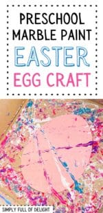 Preschool Easter Egg Craft: Marble Paint Egg