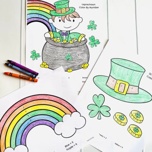 St. Patrick's Day Color By Number Worksheets (Free!) - Simply Full of ...