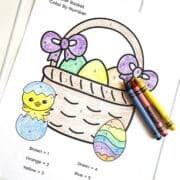Easter Color By Number Worksheets (Free Printable!)