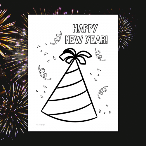 Happy New Year Coloring Pages (Free Printable!)