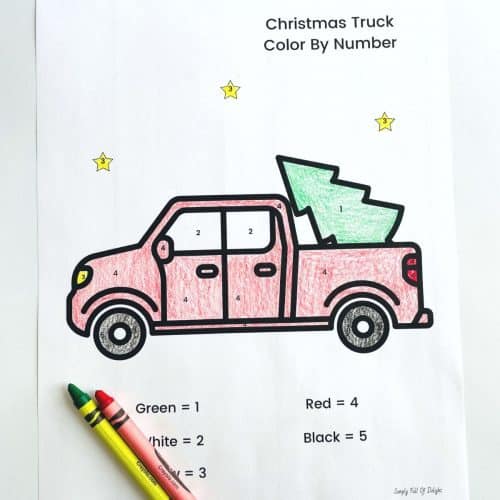Free Christmas Color by Number Printables for Kids - Simply Full of Delight