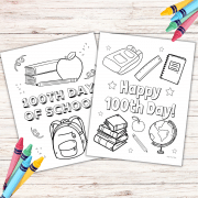 Free Printable 100th Day of School Coloring Pages - Simply Full of Delight