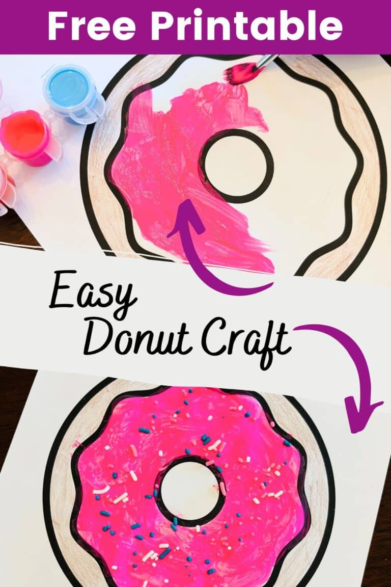 Easy Donut Crafts (With Free Printable Donut Template) - Simply Full of ...