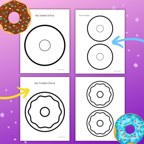 Easy Donut Crafts (With Free Printable Donut Template) - Simply Full of ...