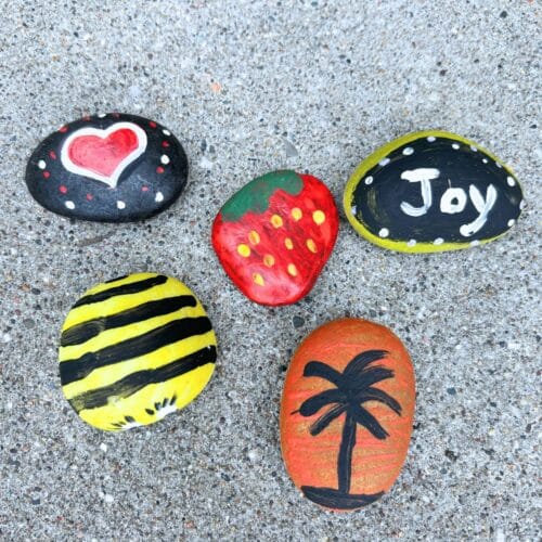 How to Paint Rocks in Acrylic: Rock Painting for Kids - Simply Full of ...