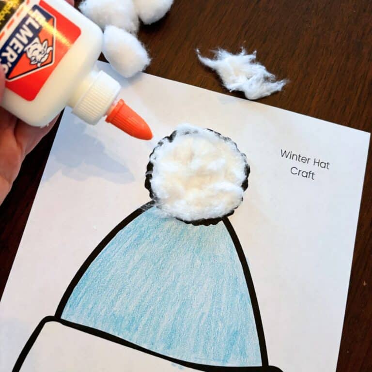 Preschool Easy Winter Hat Craft (Free Printable) - Simply Full of Delight