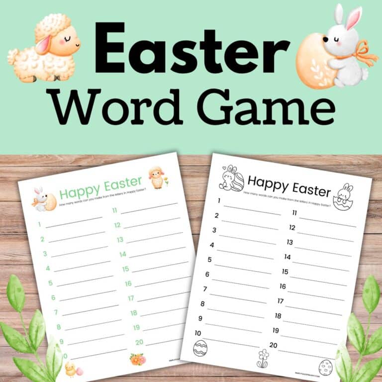 How Many Words Can You Make from Happy Easter (Free!) - Simply Full of ...