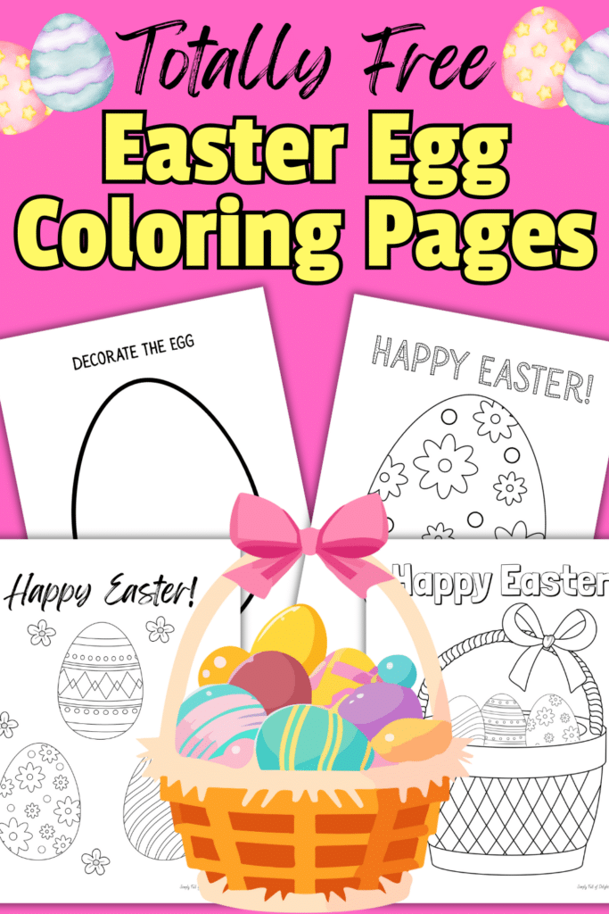 Easter Egg Coloring Pages for Kids (Free printable!) - Simply Full of ...