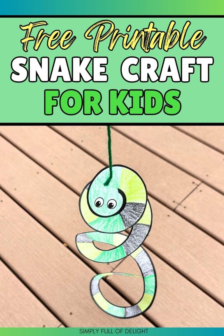 Printable Snake Craft for Kids (Free Template!) - Simply Full of Delight