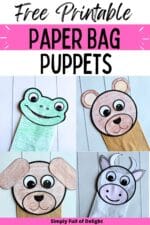 13 Easy Paper Bag Puppets for Kids (Free Templates!) - Simply Full of ...