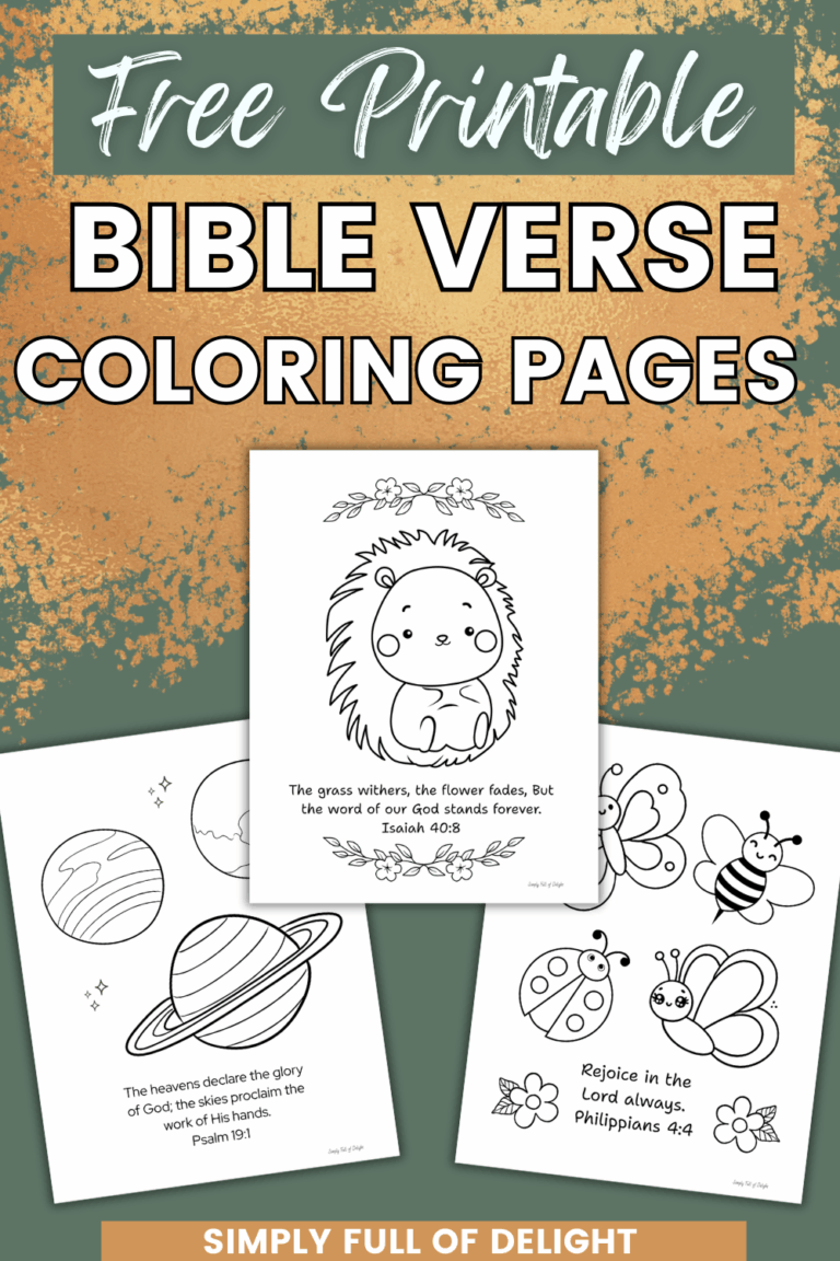 Easy Bible Verse Coloring Pages (Free Printable!) - Simply Full of Delight