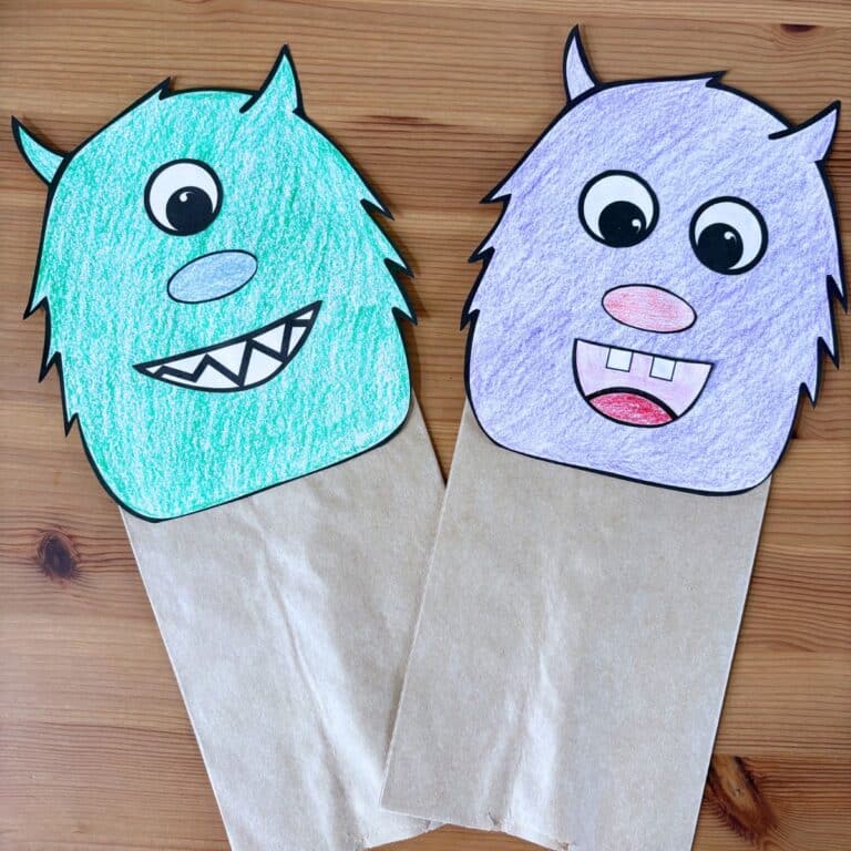 13 Easy Paper Bag Puppets for Kids (Free Templates!) - Simply Full of ...