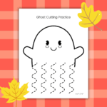 Ghost Cutting Skills Worksheets for Halloween - Simply Full of Delight