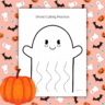 Ghost Cutting Skills Worksheets for Halloween - Simply Full of Delight