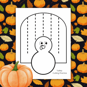 Turkey Cutting Skills Worksheets for Thanksgiving - Simply Full of Delight