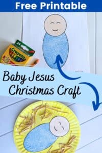 Easy Baby Jesus Craft for Kids (Free Printable!) - Simply Full of Delight
