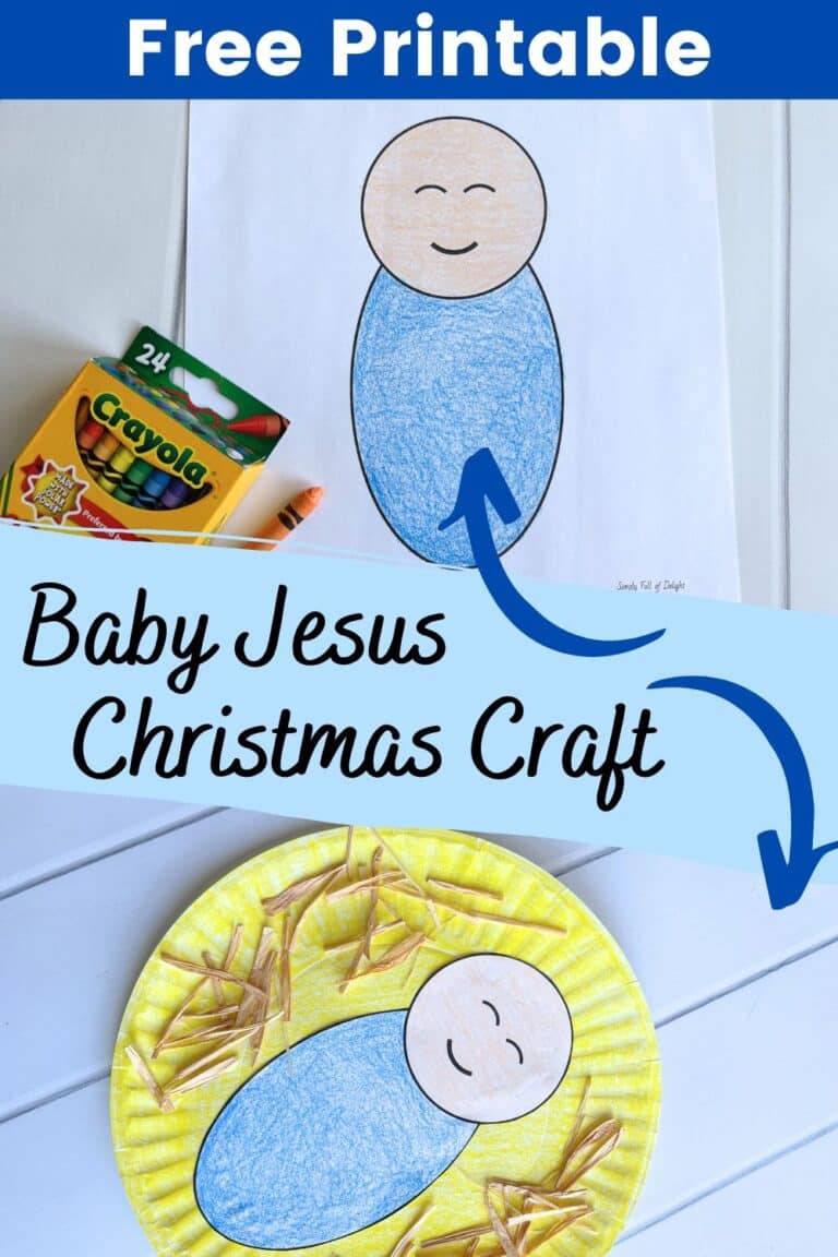 Easy Baby Jesus Craft for Kids (Free Printable!) - Simply Full of Delight