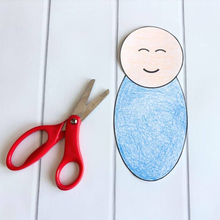 Easy Baby Jesus Craft for Kids (Free Printable!) - Simply Full of Delight
