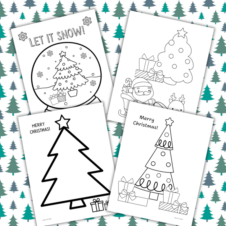 Christmas Tree Coloring Pages for Kids - Free!!! - Simply Full of Delight