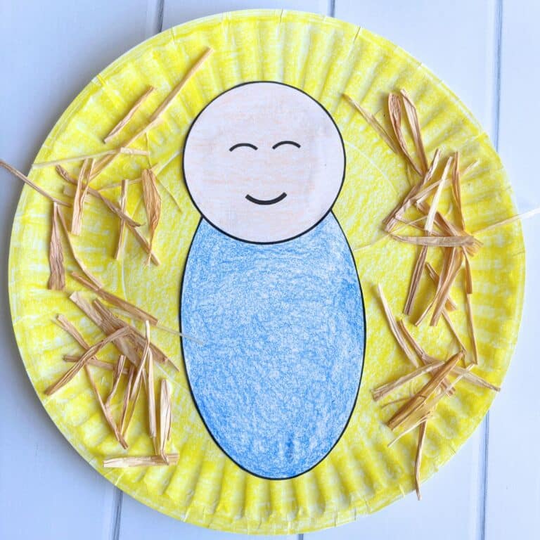 Easy Baby Jesus Craft for Kids (Free Printable!) - Simply Full of Delight