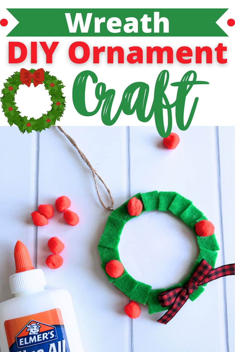 Christmas Wreath Ornament Craft for Kids (Easy!) - Simply Full of Delight