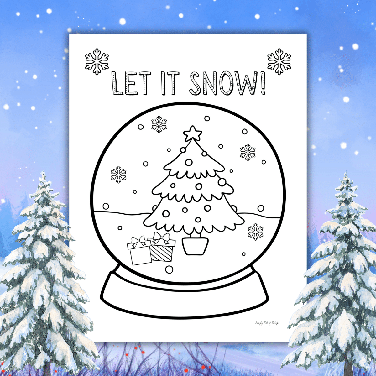Christmas Tree Coloring Pages for Kids - Free!!! - Simply Full of Delight