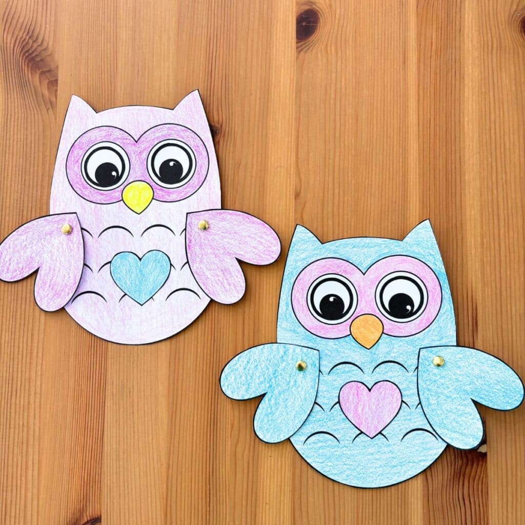 Easy Valentine Owl Craft for Kids (Free Printable!) - Simply Full of ...