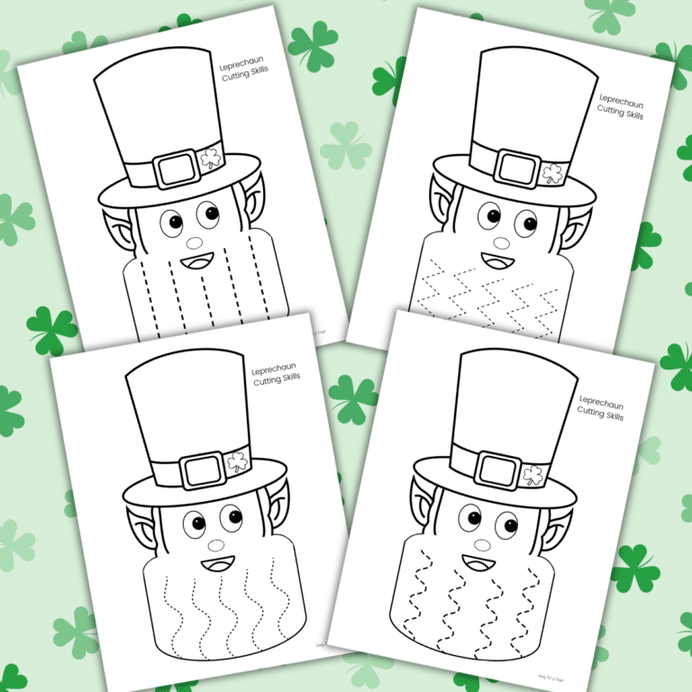 Leprechaun Cutting Skills Worksheets for St. Patrick's Day - Simply ...