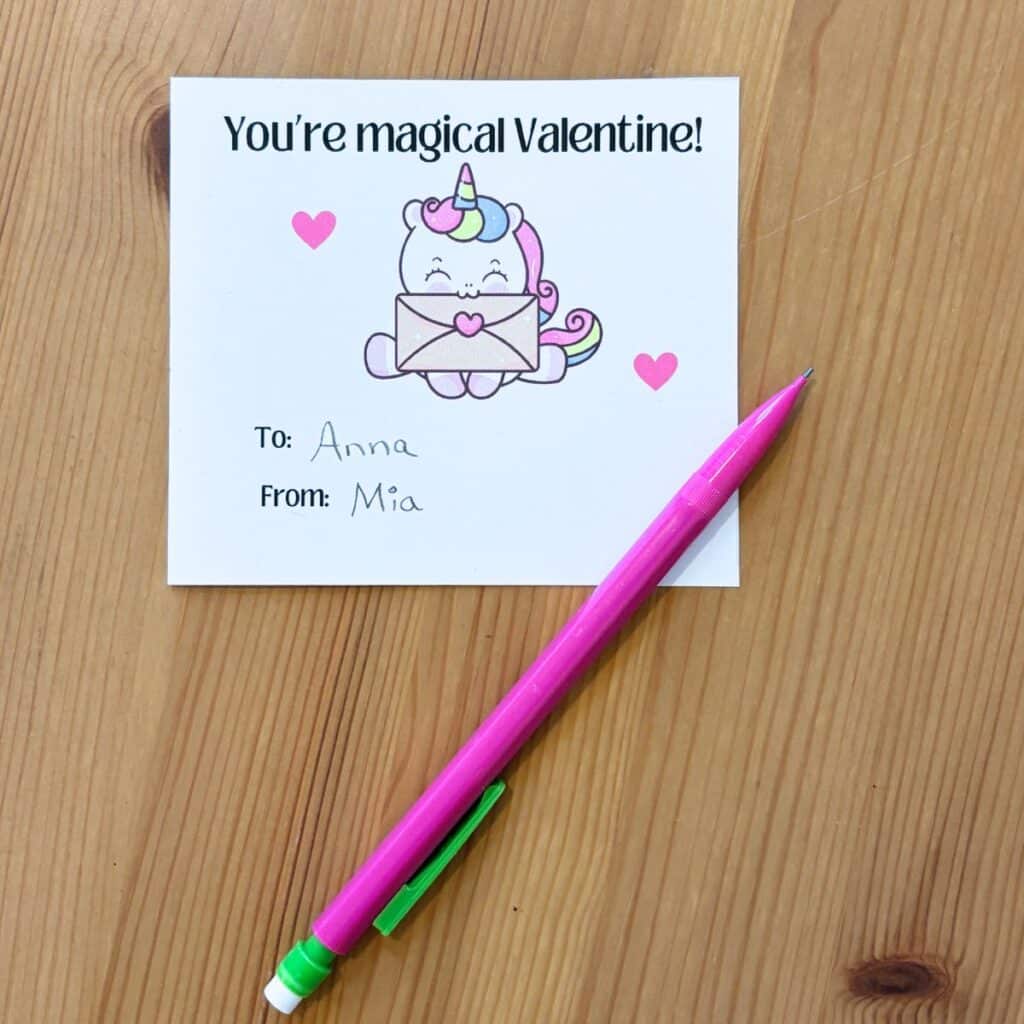 Free Printable Unicorn Valentine Cards for Kids - Simply Full of Delight