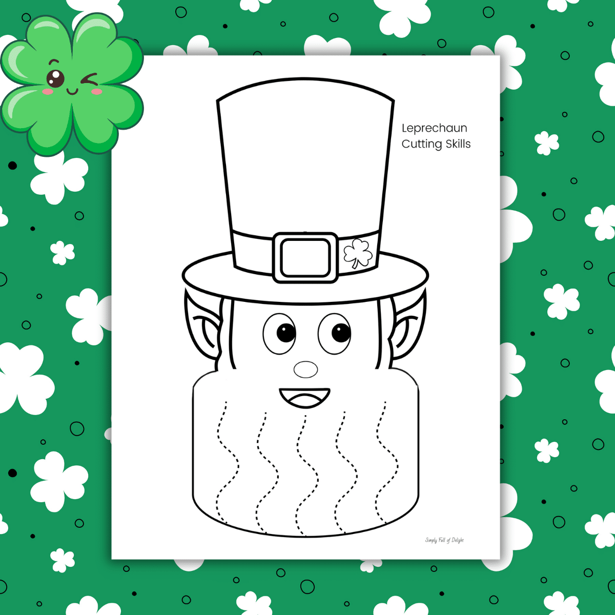 Leprechaun Cutting Skills Worksheets for St. Patrick's Day - Simply ...