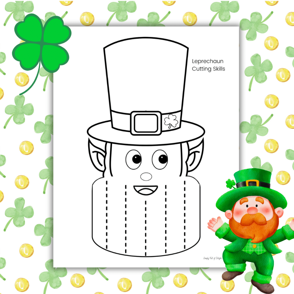 Leprechaun Cutting Skills Worksheets for St. Patrick's Day - Simply ...