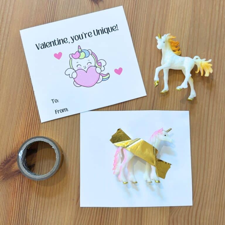 Free Printable Unicorn Valentine Cards for Kids - Simply Full of Delight