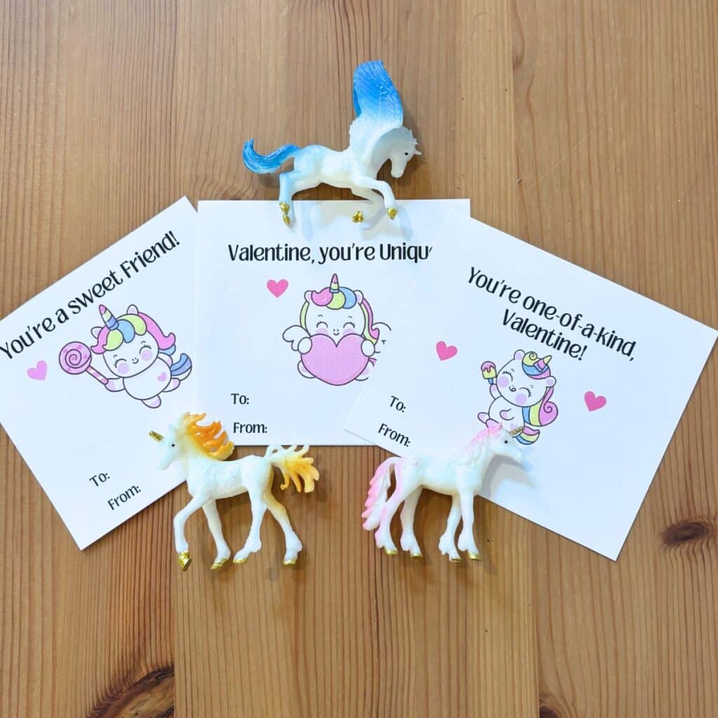 Free Printable Unicorn Valentine Cards for Kids - Simply Full of Delight