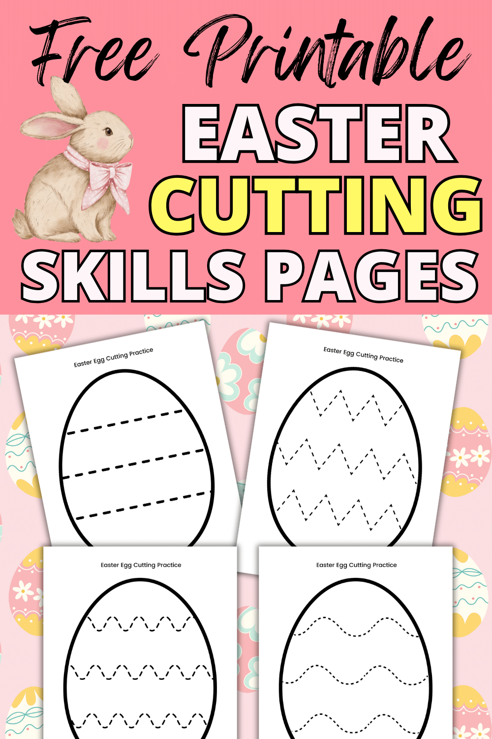 Easter Cutting Skills Worksheets (Free Printable!) - Simply Full of Delight