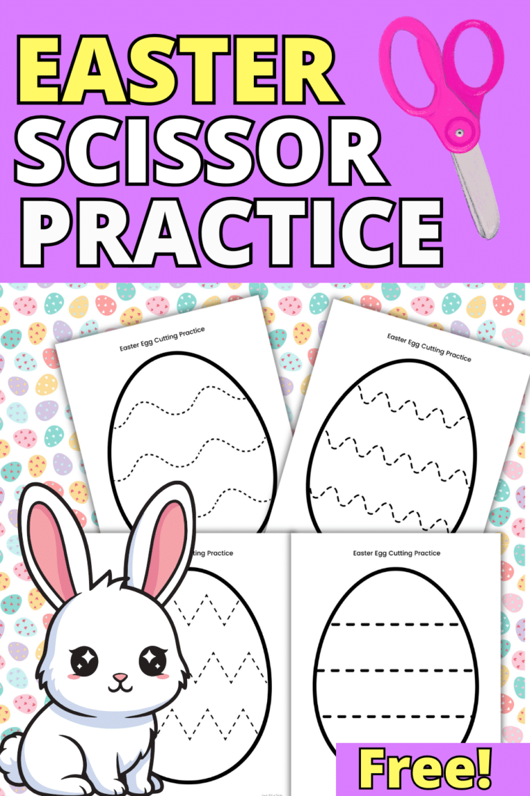 Easter Cutting Skills Worksheets (Free Printable!) - Simply Full of Delight