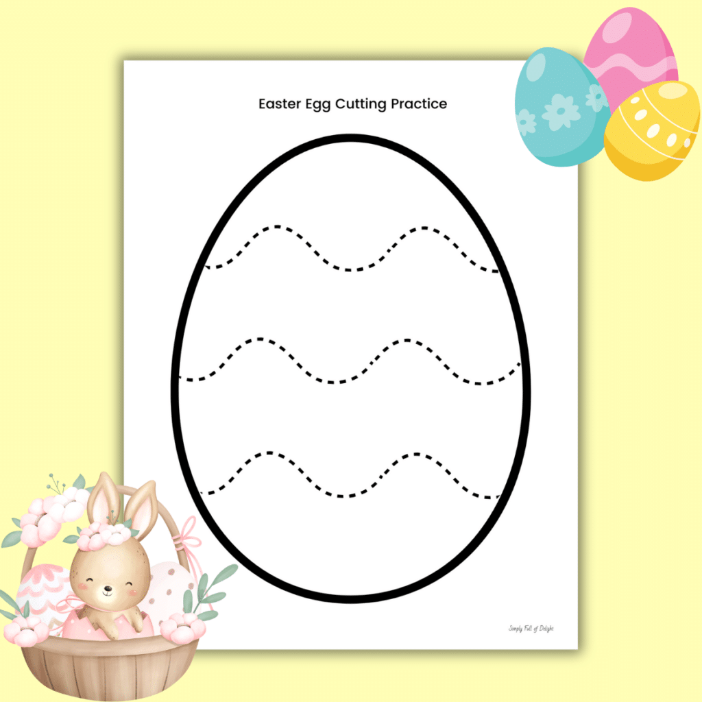 Easter Cutting Skills Worksheets (Free Printable!) - Simply Full of Delight