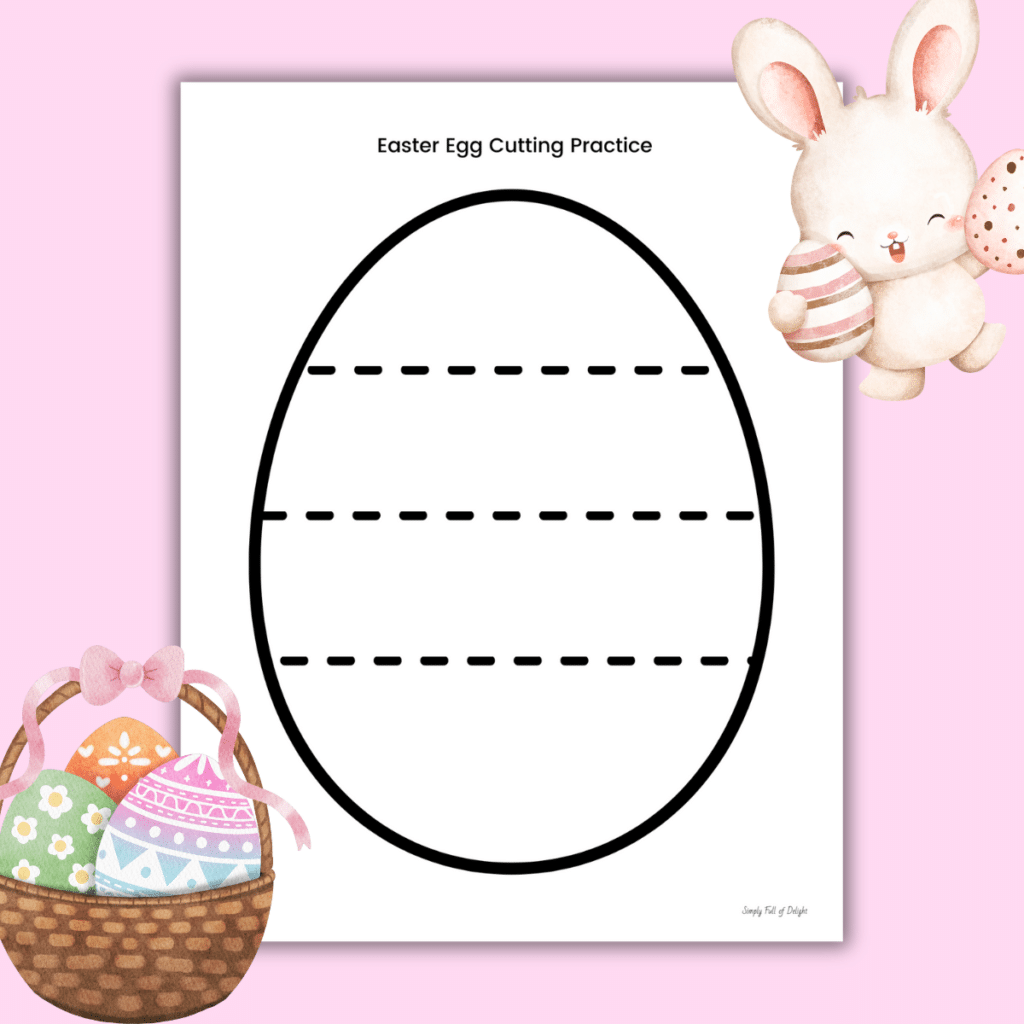 Easter Cutting Skills Worksheets (Free Printable!) - Simply Full of Delight