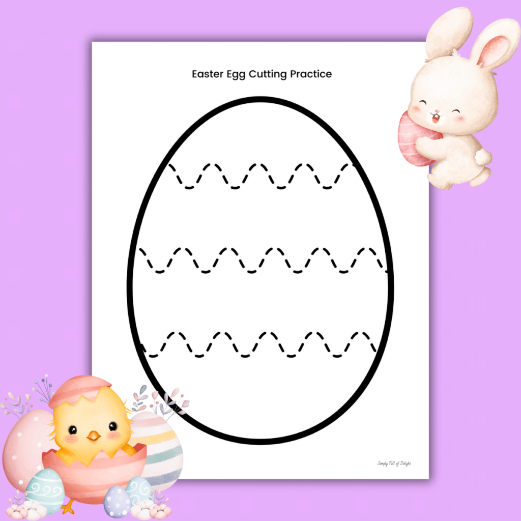 Easter Cutting Skills Worksheets (Free Printable!) - Simply Full of Delight