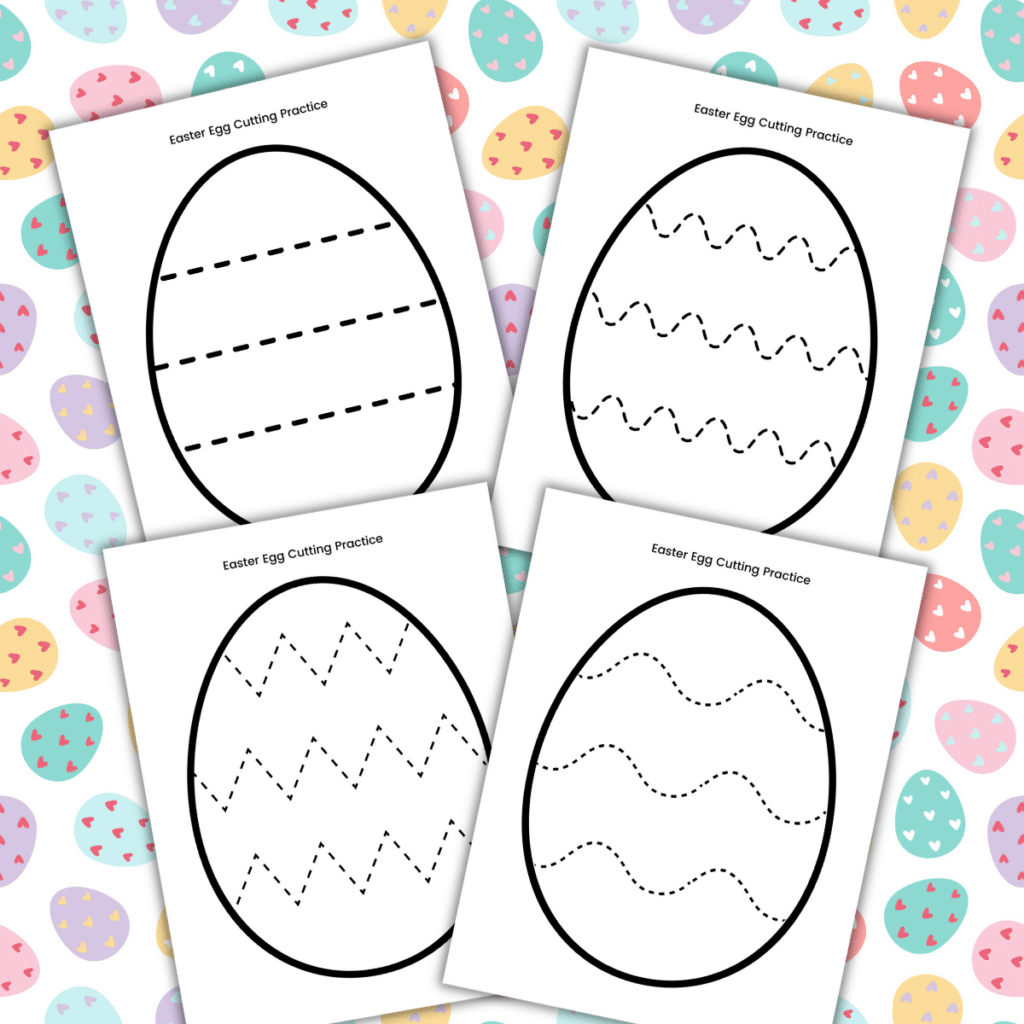 Easter Cutting Skills Worksheets (Free Printable!) - Simply Full of Delight