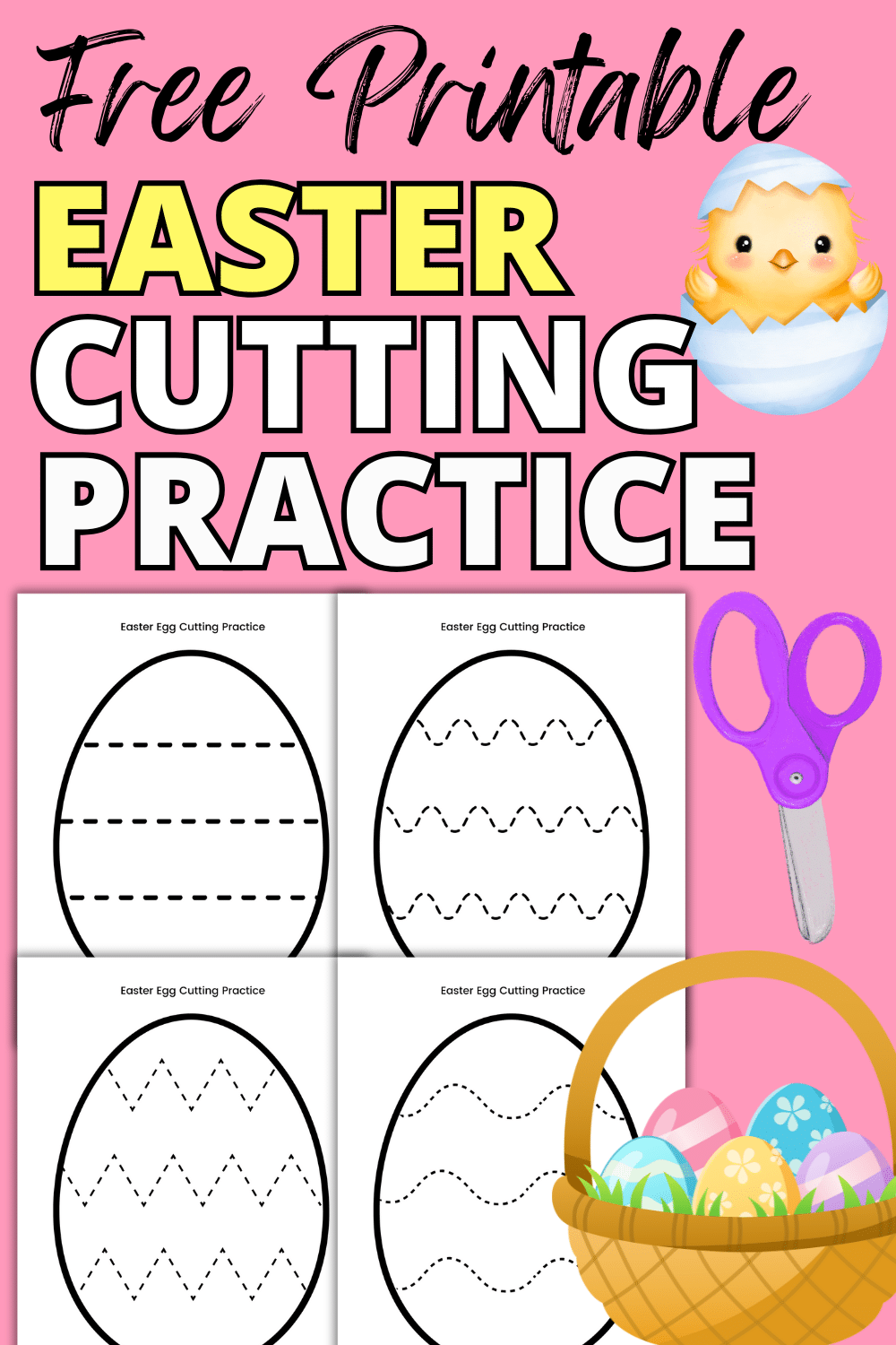 Easter Cutting Skills Worksheets (Free Printable!) - Simply Full of Delight