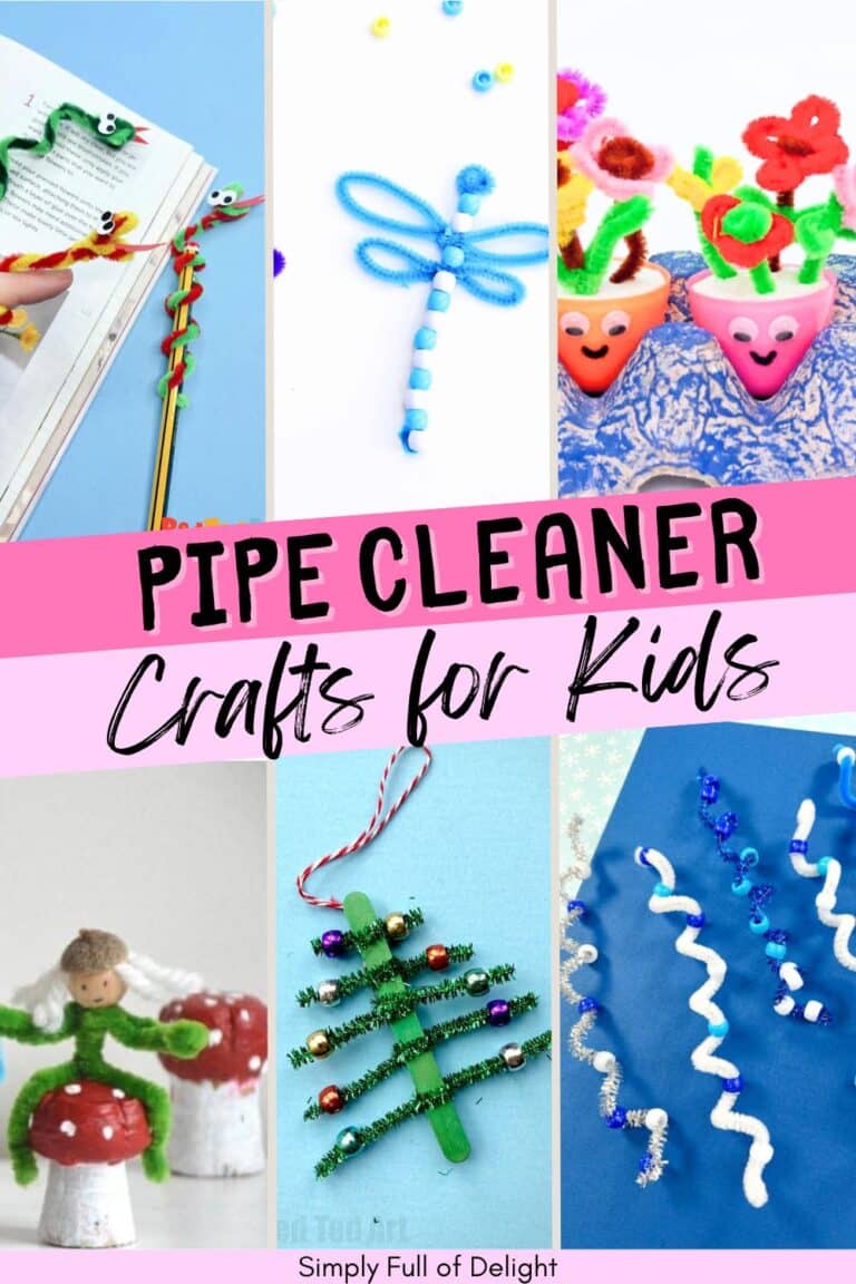15 Easy Pipe Cleaner Crafts for Kids - Simply Full of Delight