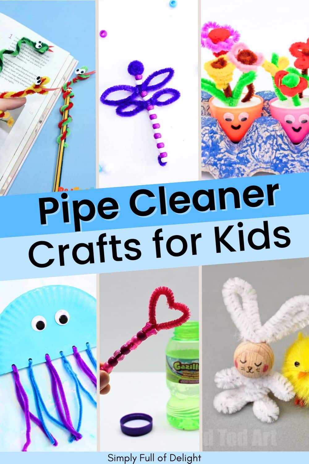 15 Easy Pipe Cleaner Crafts for Kids - Simply Full of Delight