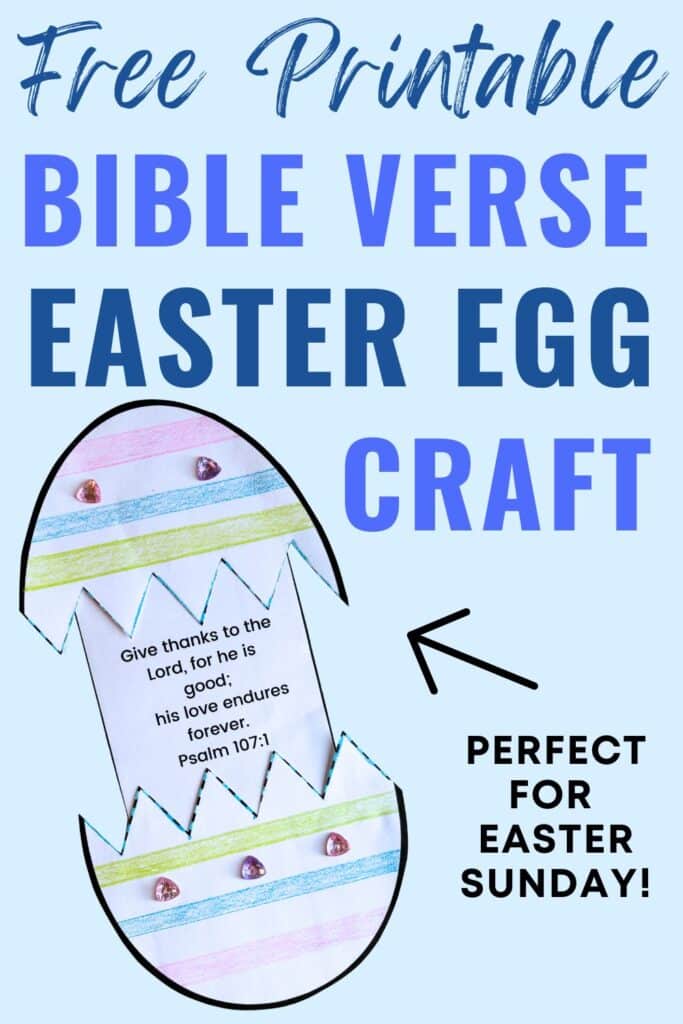 Bible Verse Easter Egg Craft for Kids - Free Printable - Simply Full of ...