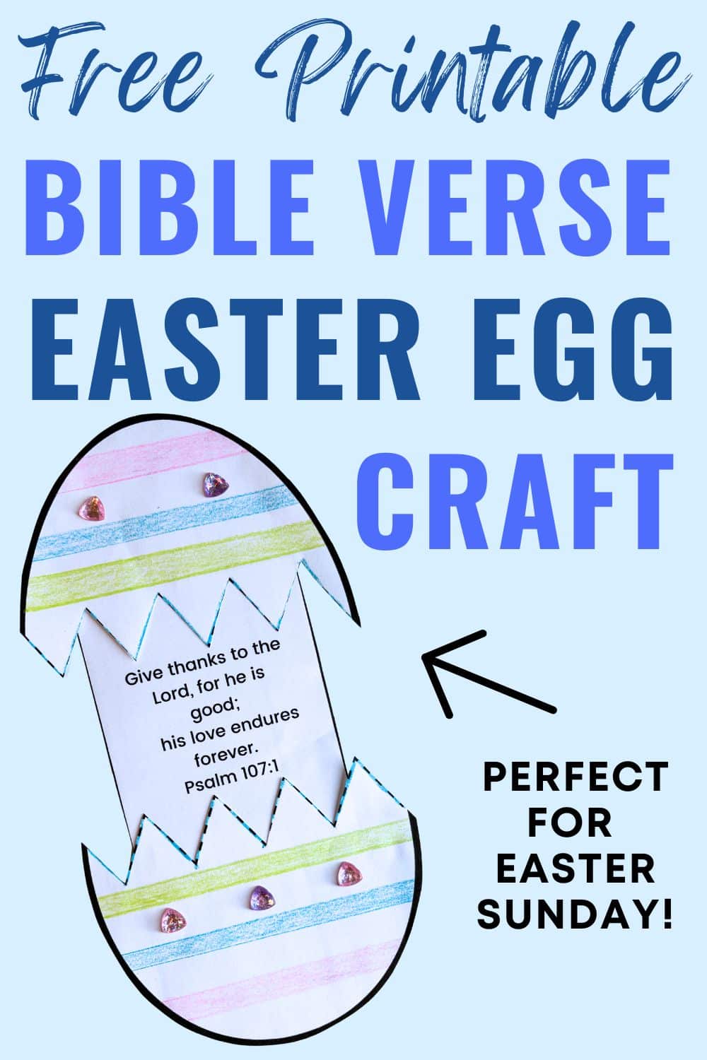 Bible Verse Easter Egg Craft for Kids - Free Printable - Simply Full of ...