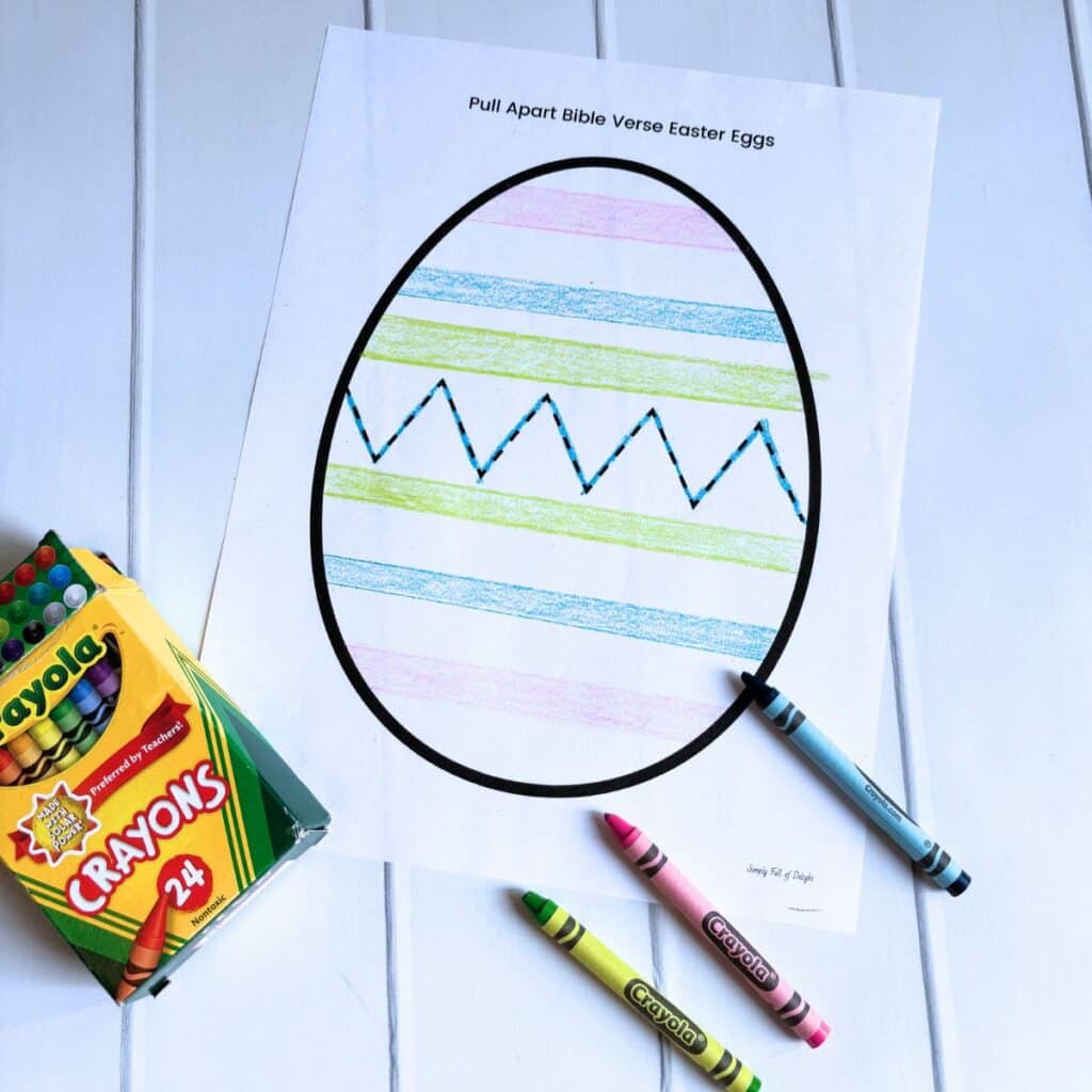 Bible Verse Easter Egg Craft for Kids - Free Printable - Simply Full of ...